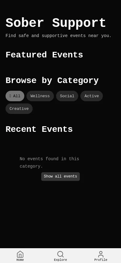 Sober Support Events
