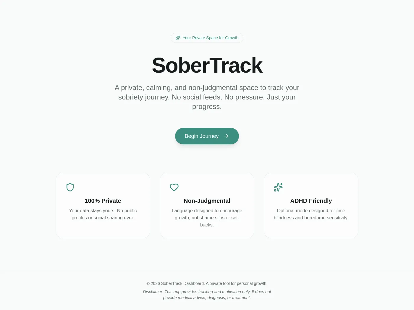 SoberTrack Dashboard
