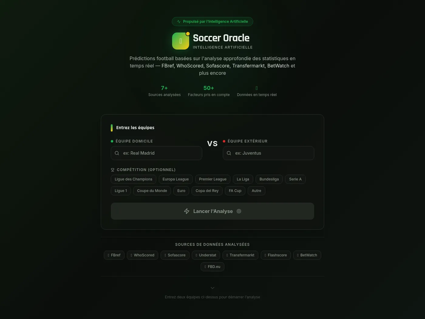 Soccer Oracle AI