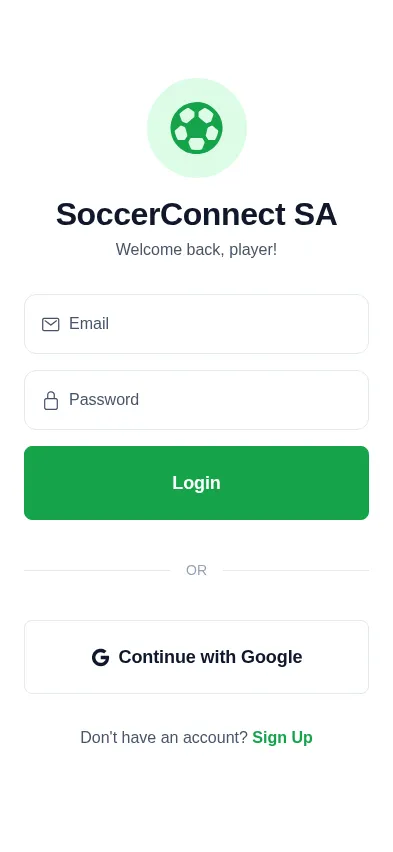 SoccerConnect SA Mobile