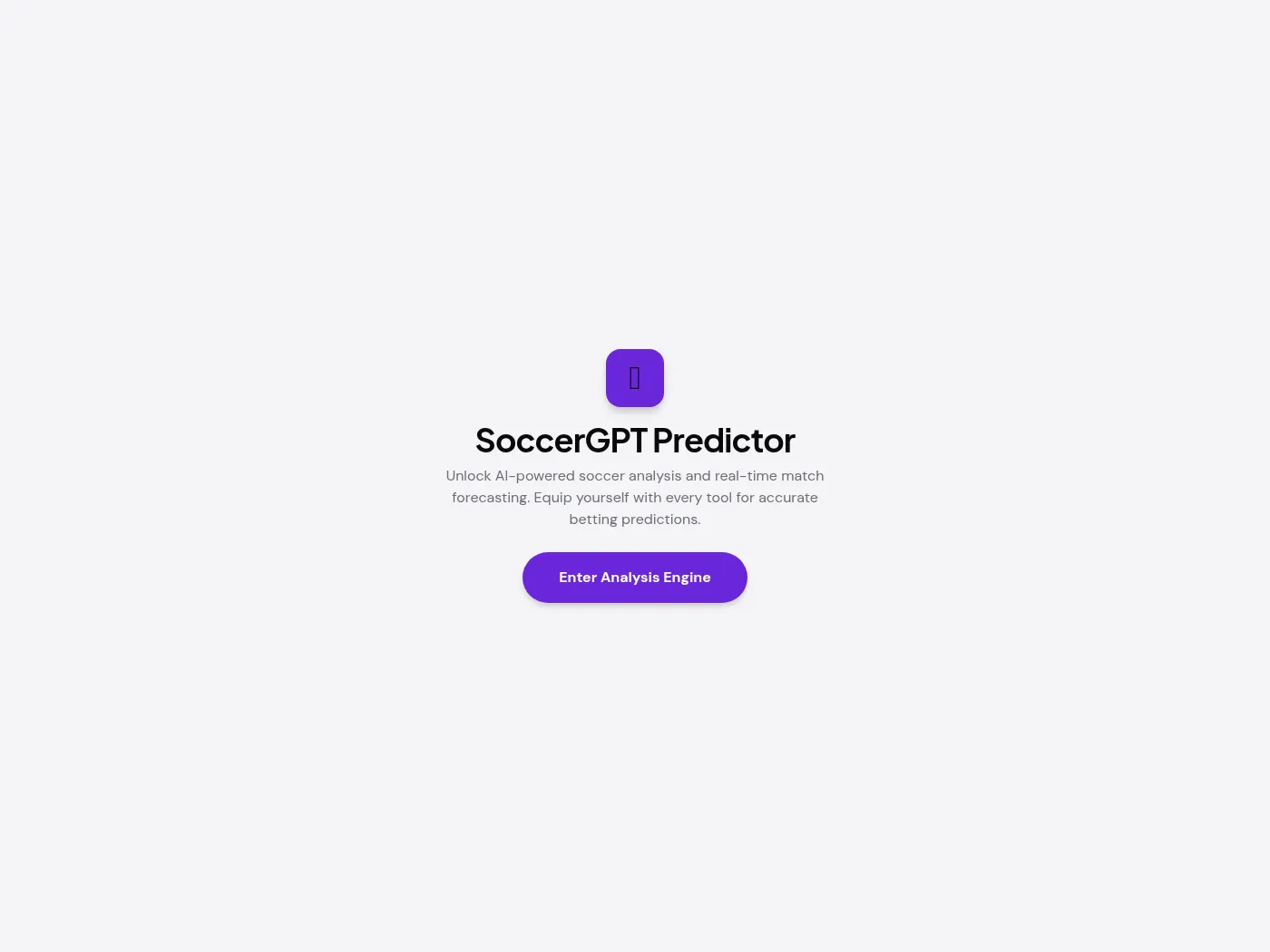 SoccerGPT Predictor