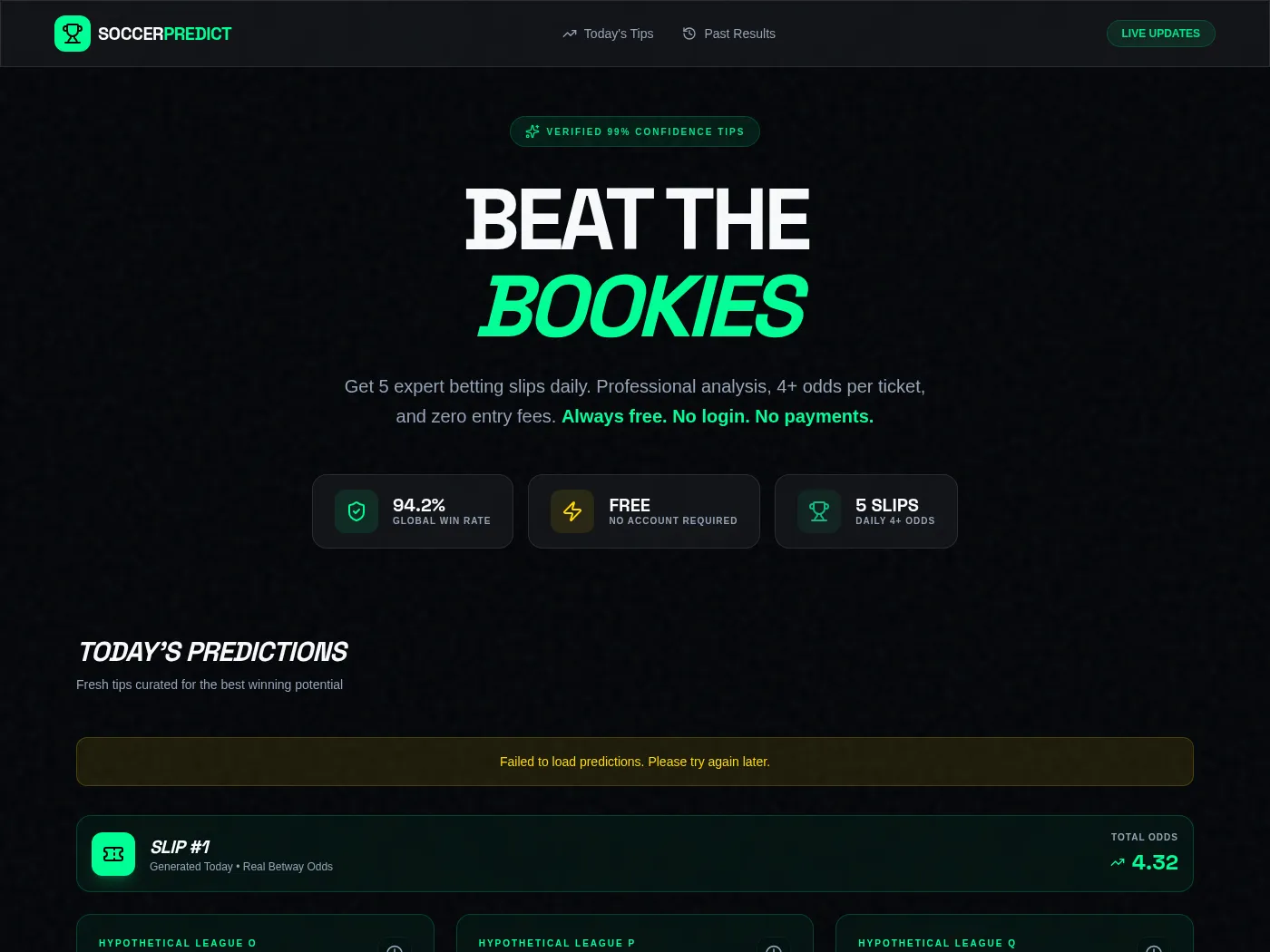 Soccer Prediction Guru