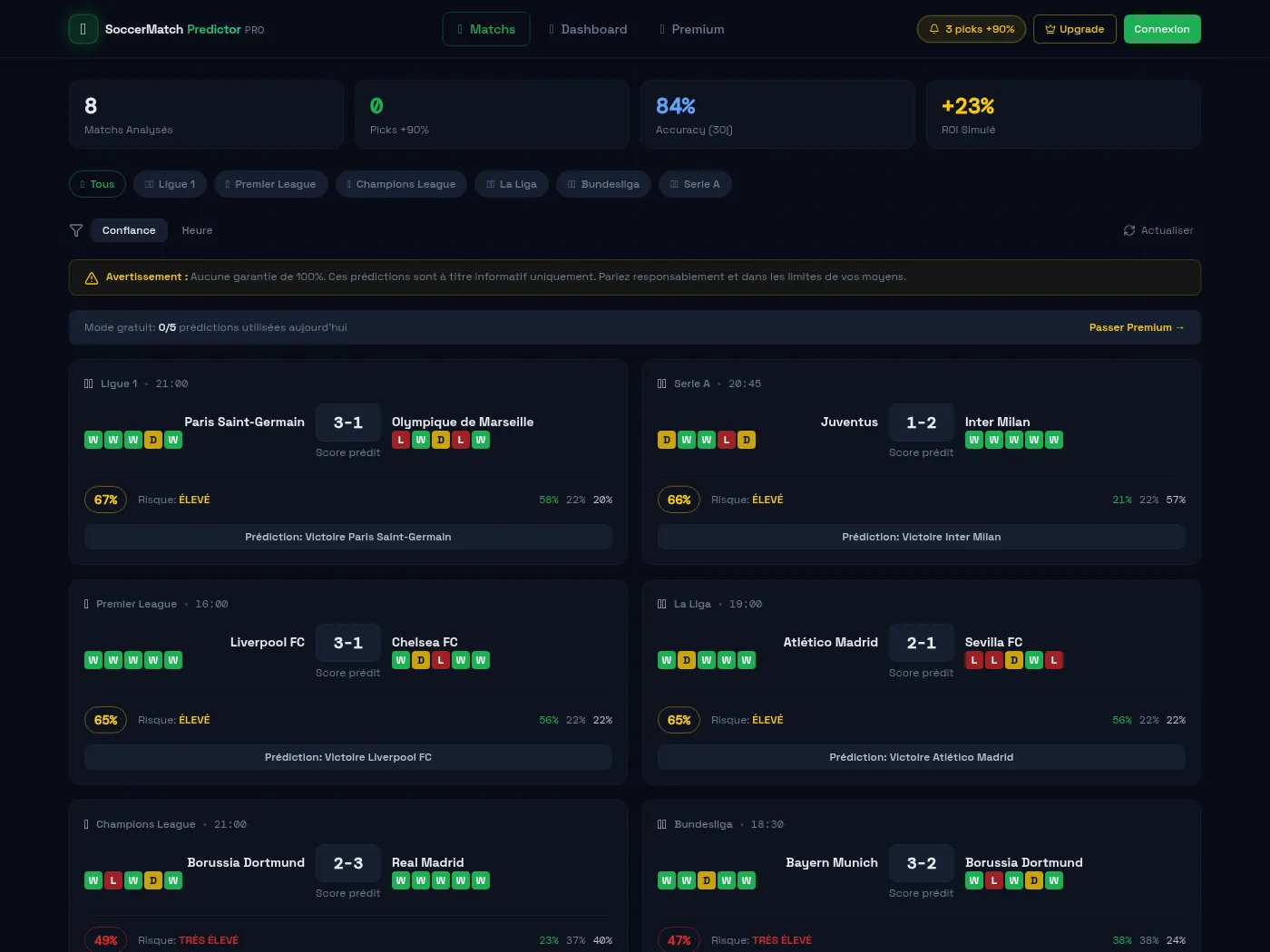SoccerMatch Predictor Pro
