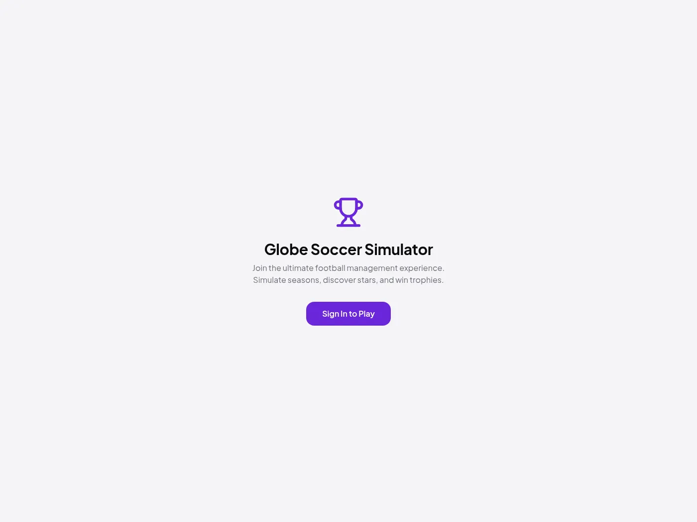 Globe Soccer Simulator