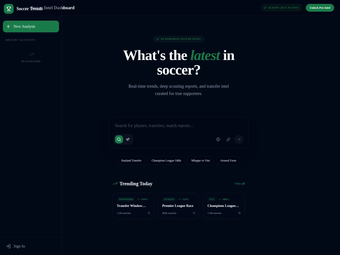 Soccer Trends Tracker