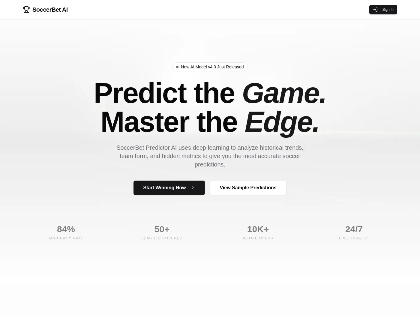 SoccerBet Predictor AI