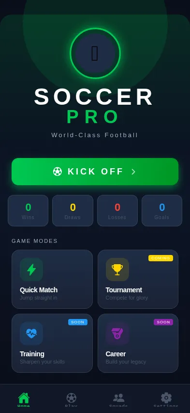 SoccerPro Mobile Game