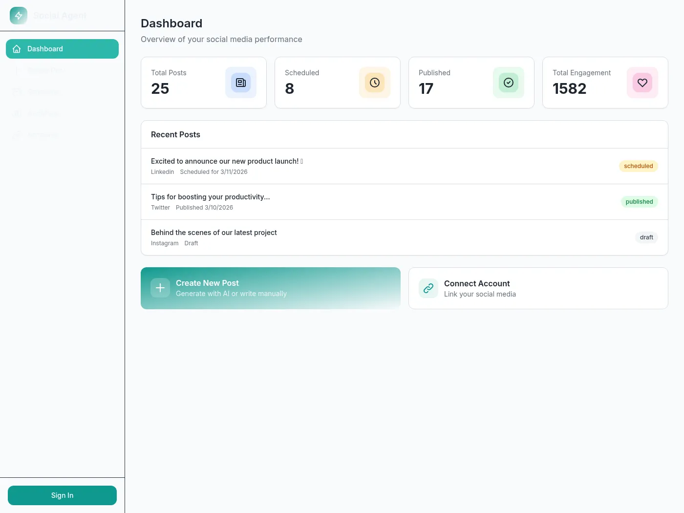 Social Agent Pro