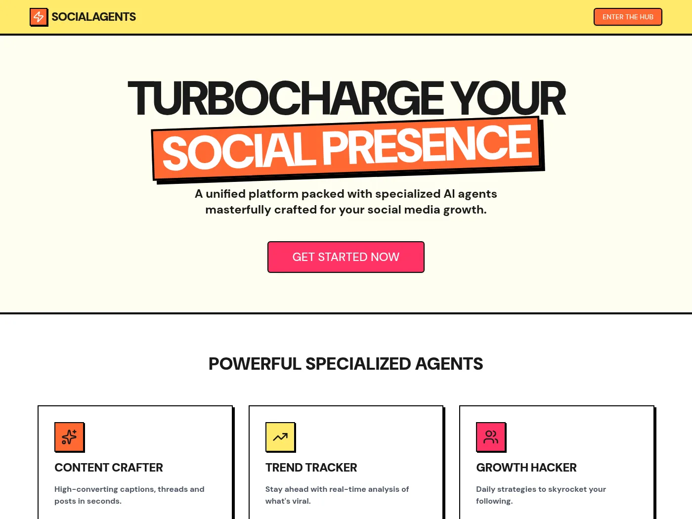 Social Agents Hub