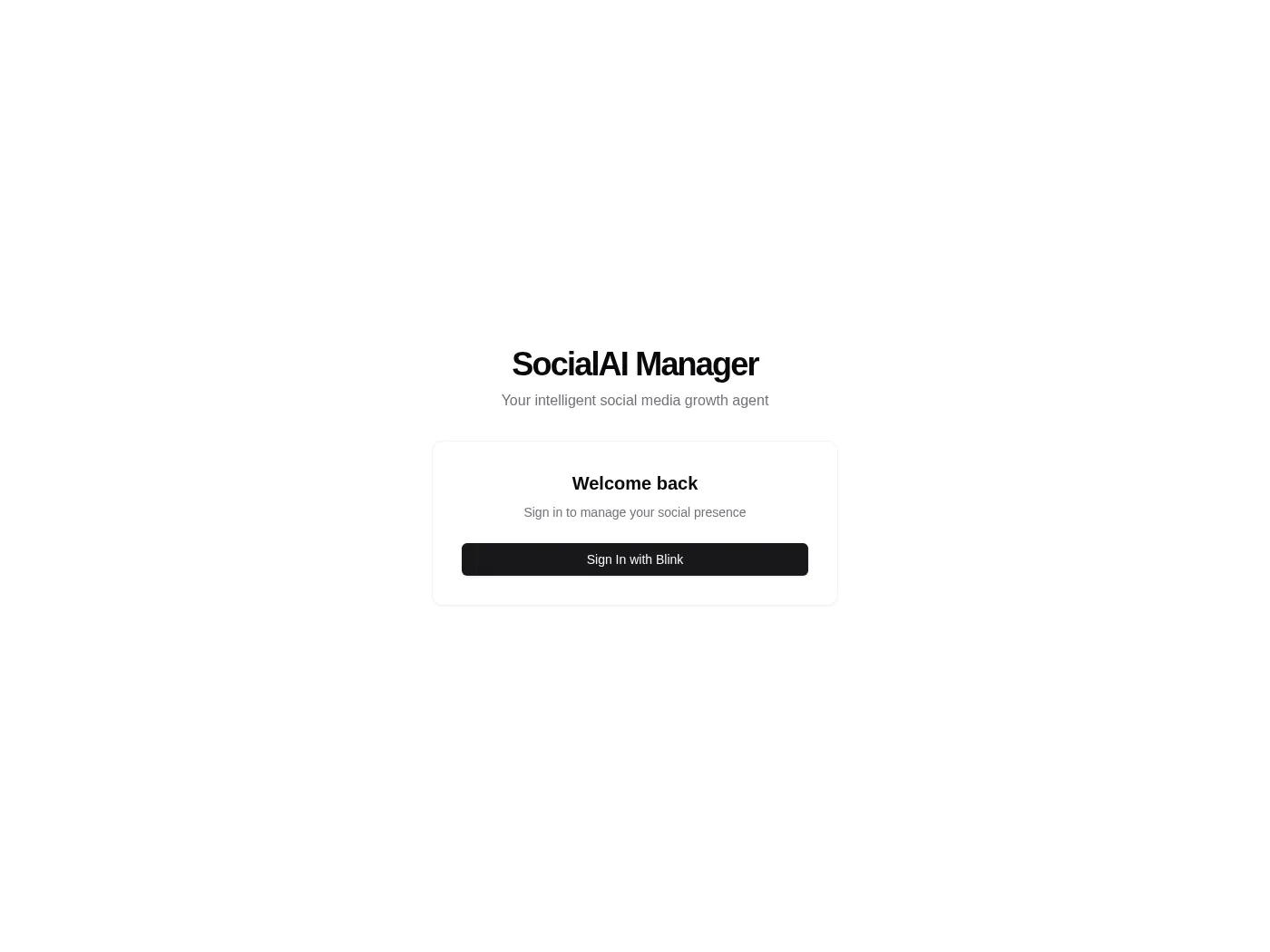 SocialAI Manager
