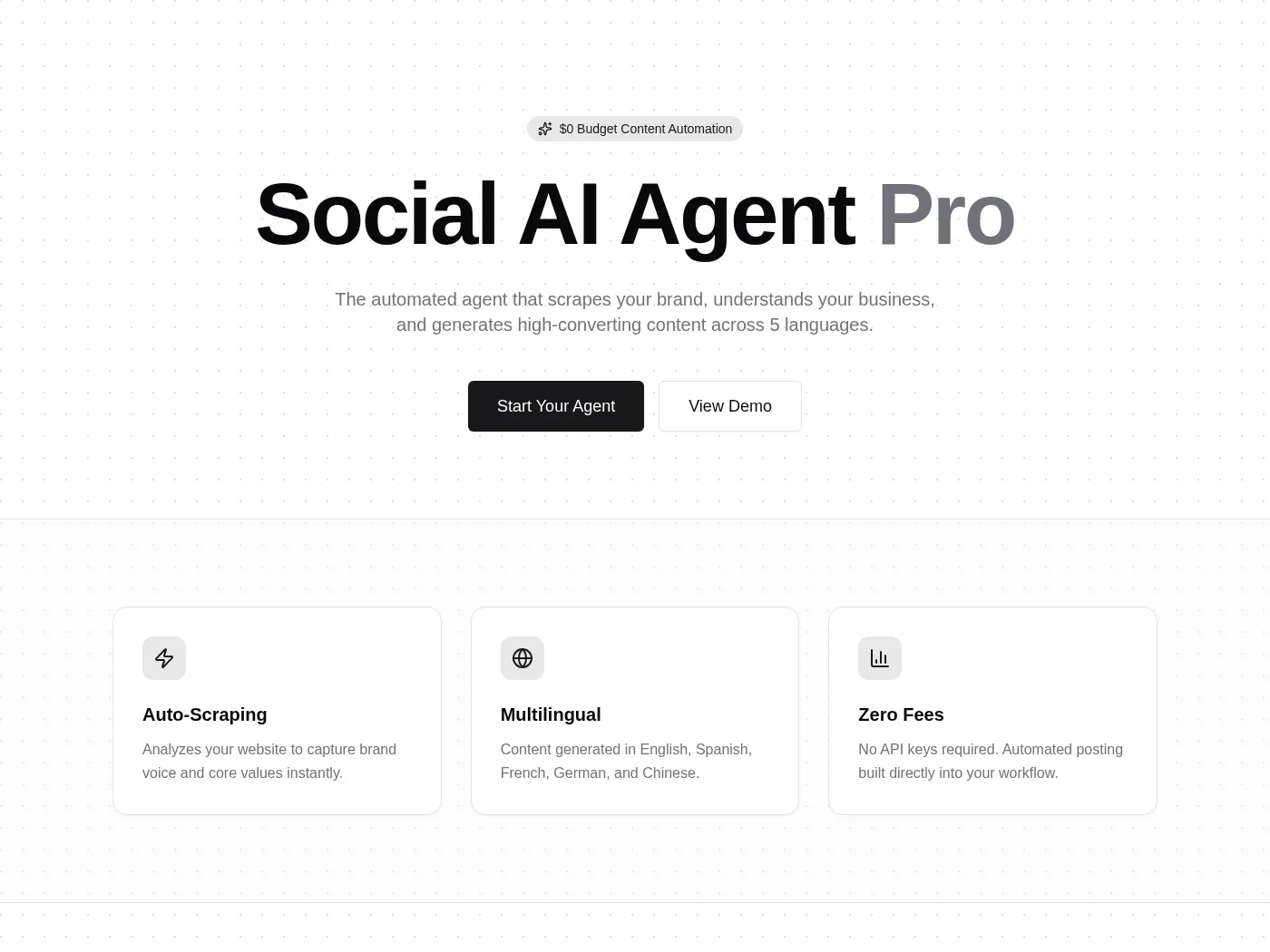 Social AI Agent Pro