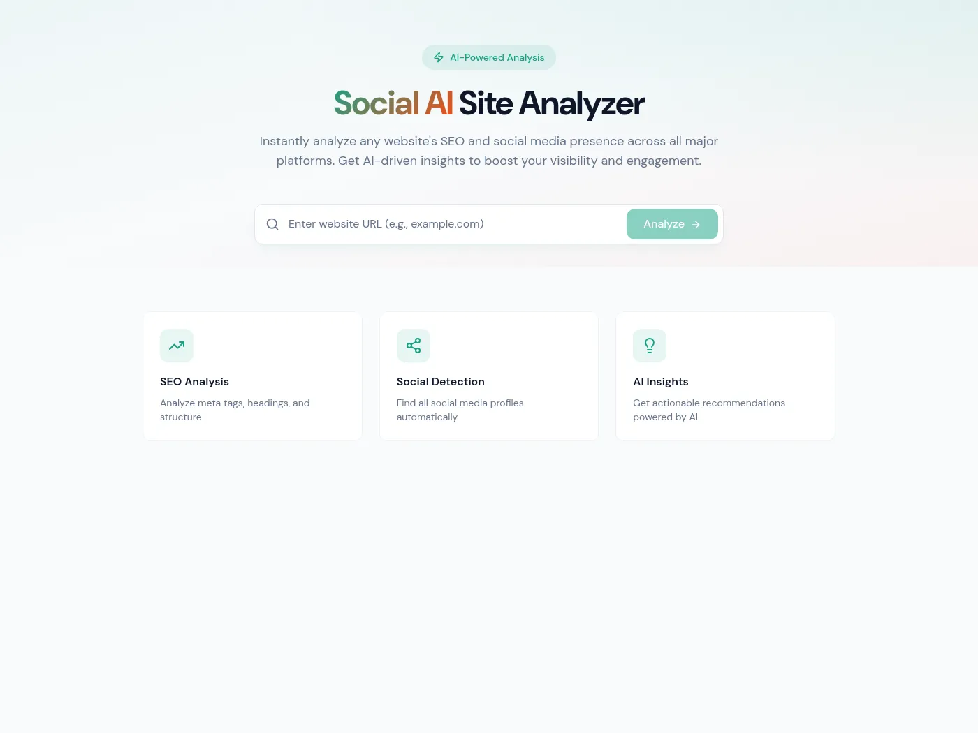 Social AI Site Analyzer