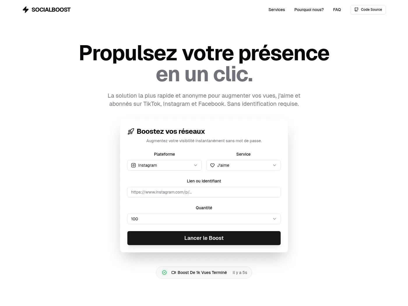 Social Boost Web App