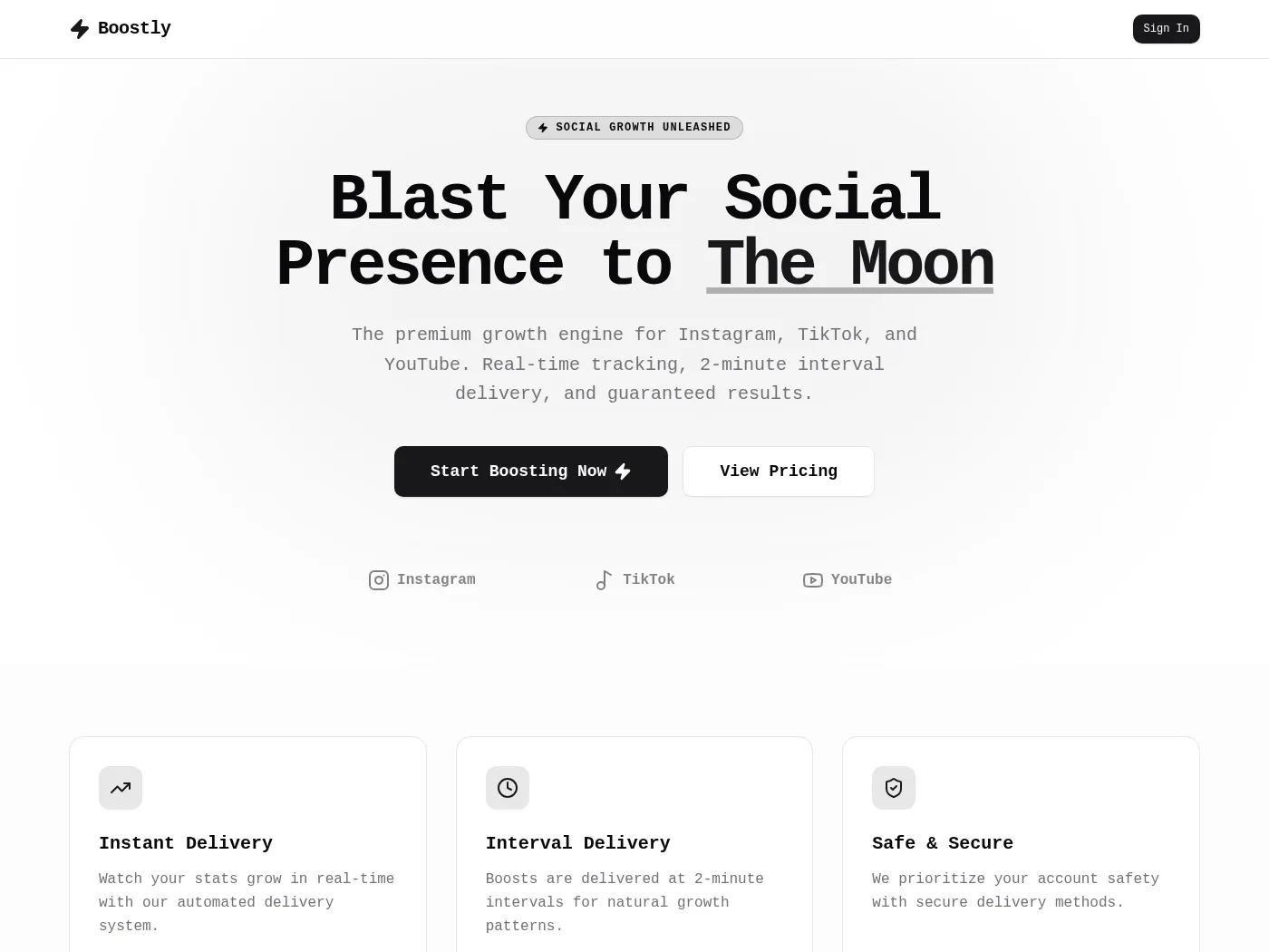 Boostly Social Growth