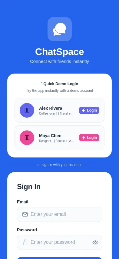 ChatSpace Social App