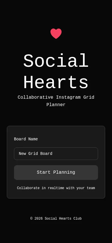 Social Hearts Collab Grid