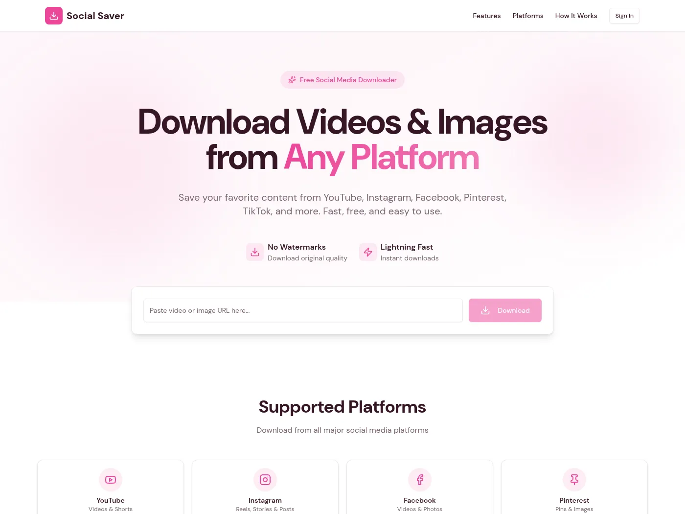 Social Media Saver
