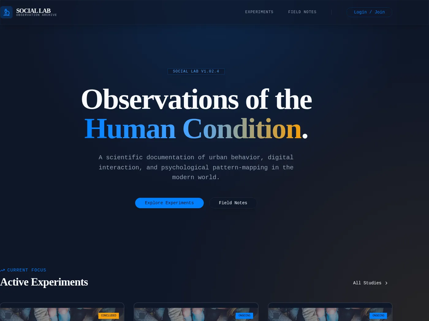 Social Experiments Blog