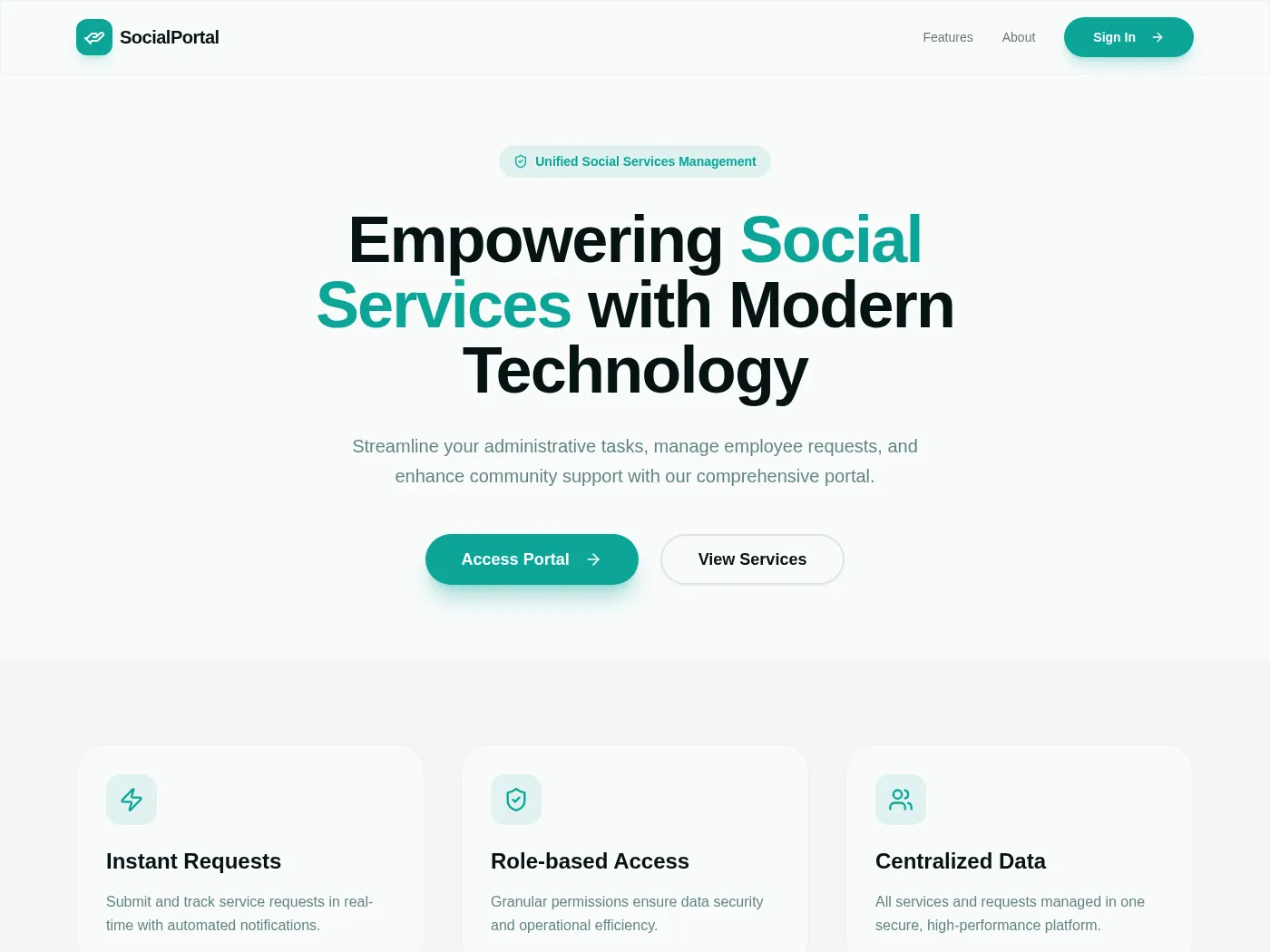 Social Services Portal