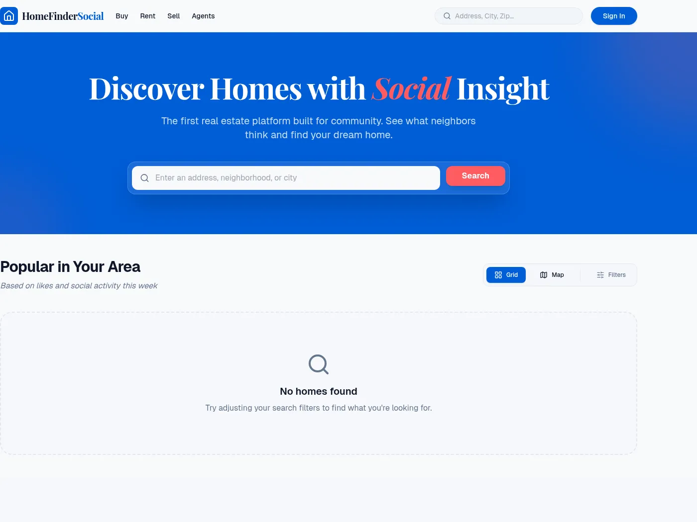 Social Home Finder