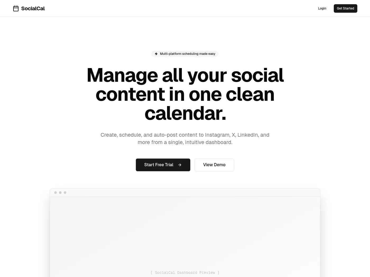 SocialCal Manager