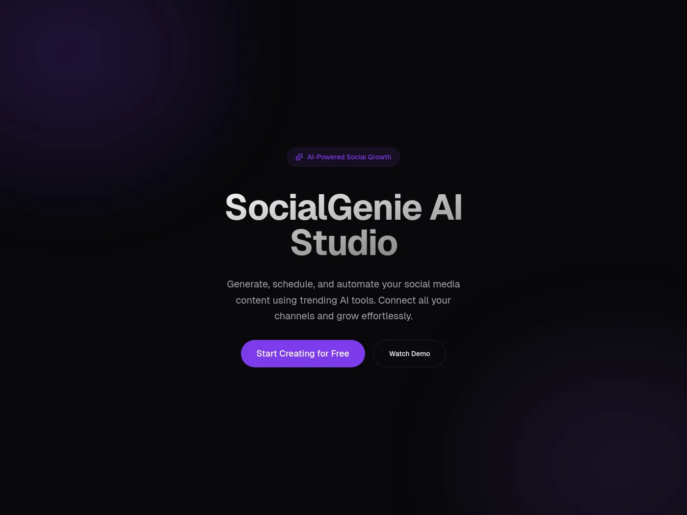 SocialGenie AI Studio