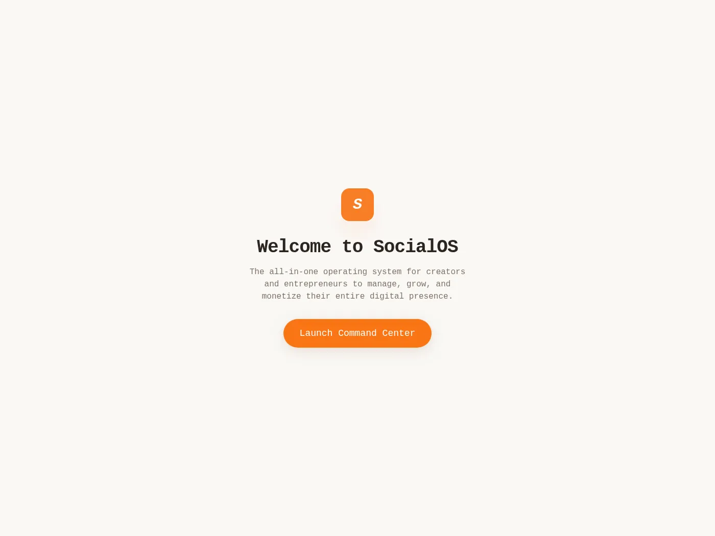 SocialOS Command Center