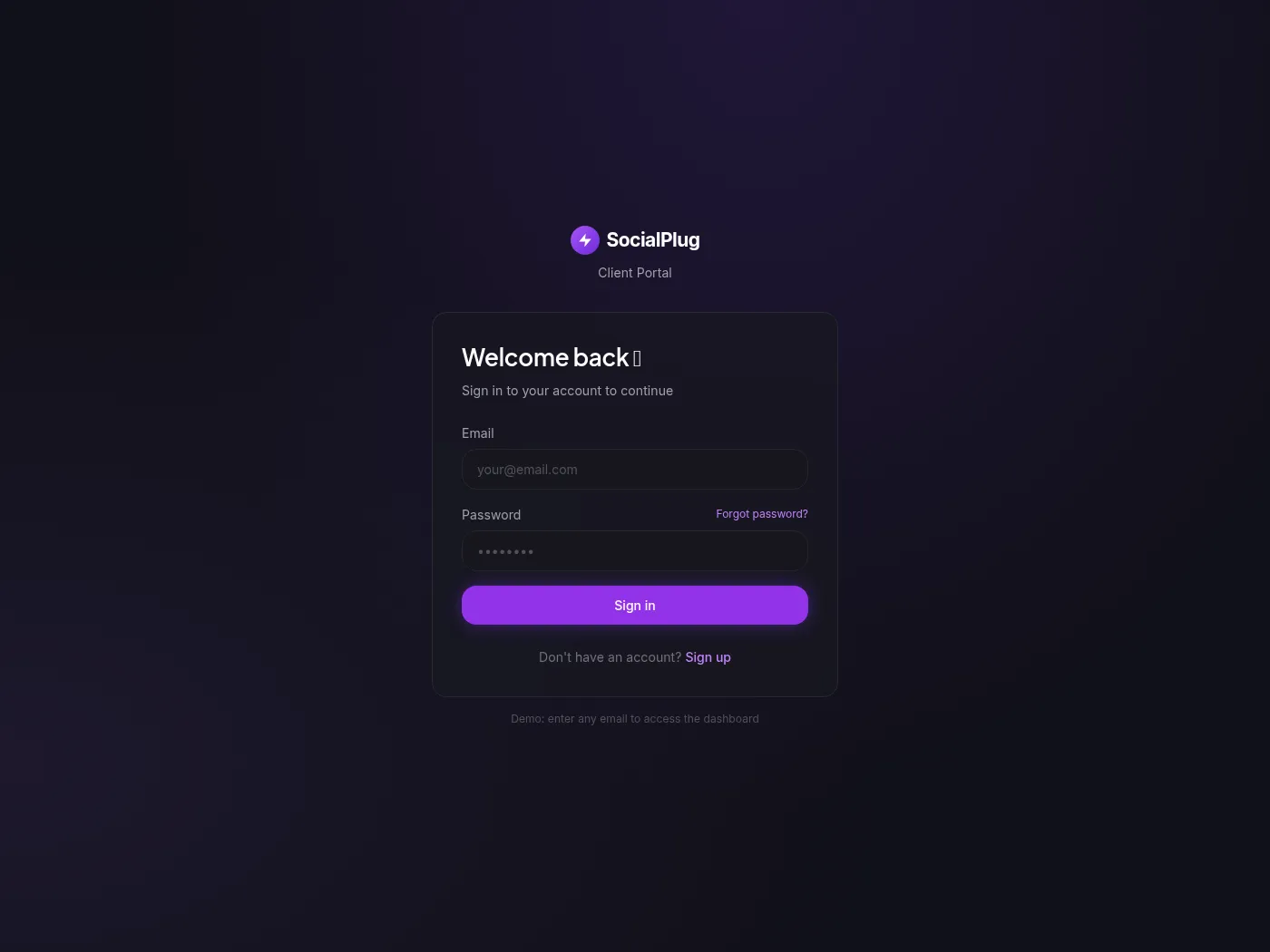 SocialPlug Panel Clone