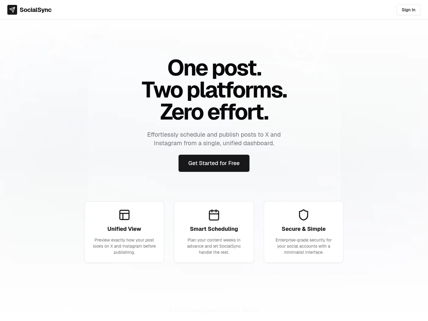 SocialSync Poster
