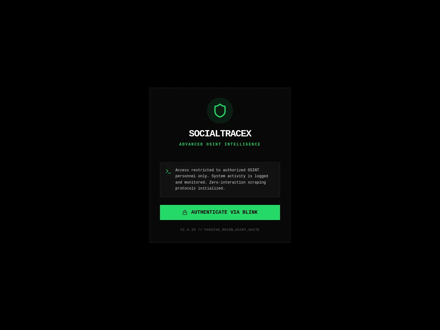 SocialTraceX OSINT Dashboard