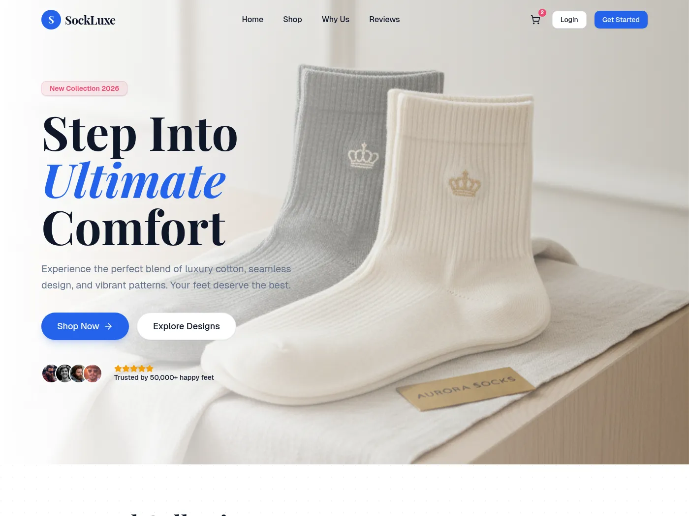 Socks Sale Landing