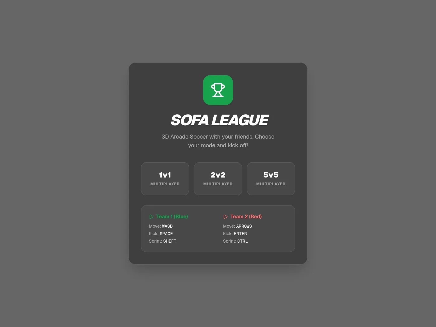 Sofa League 3D Soccer