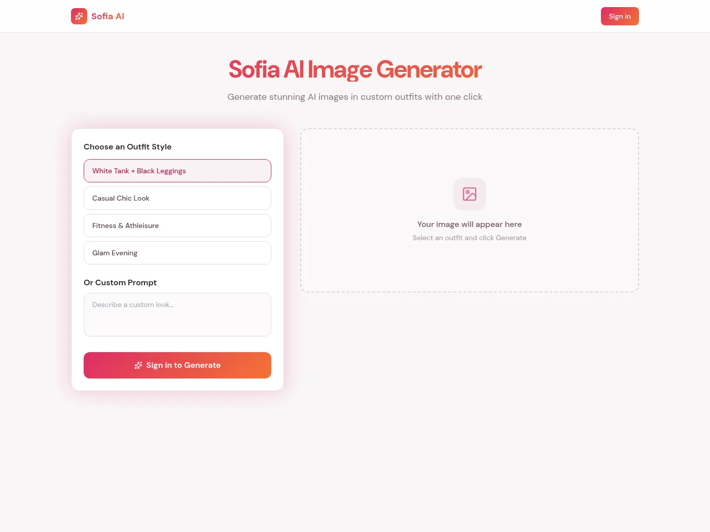 Sofia AI Image Generator