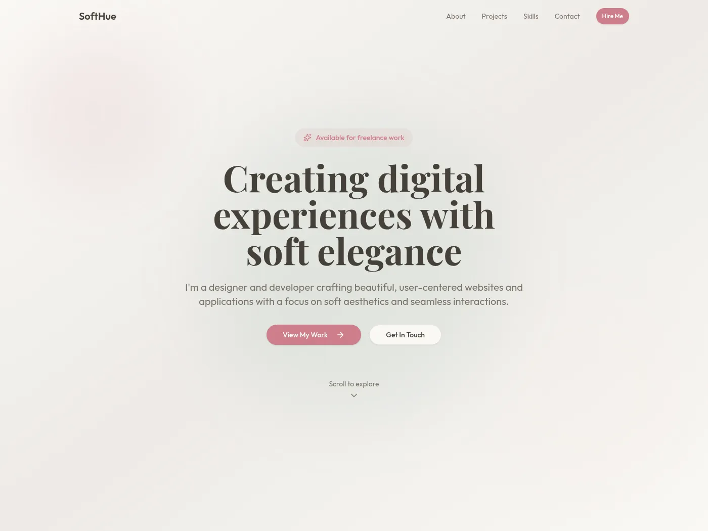 SoftHue Portfolio Site