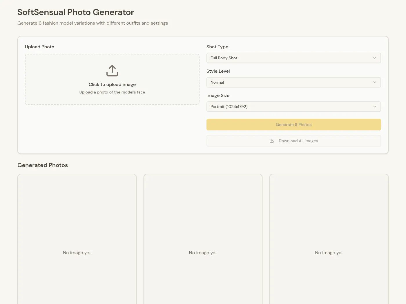 SoftSensual Photo Generator