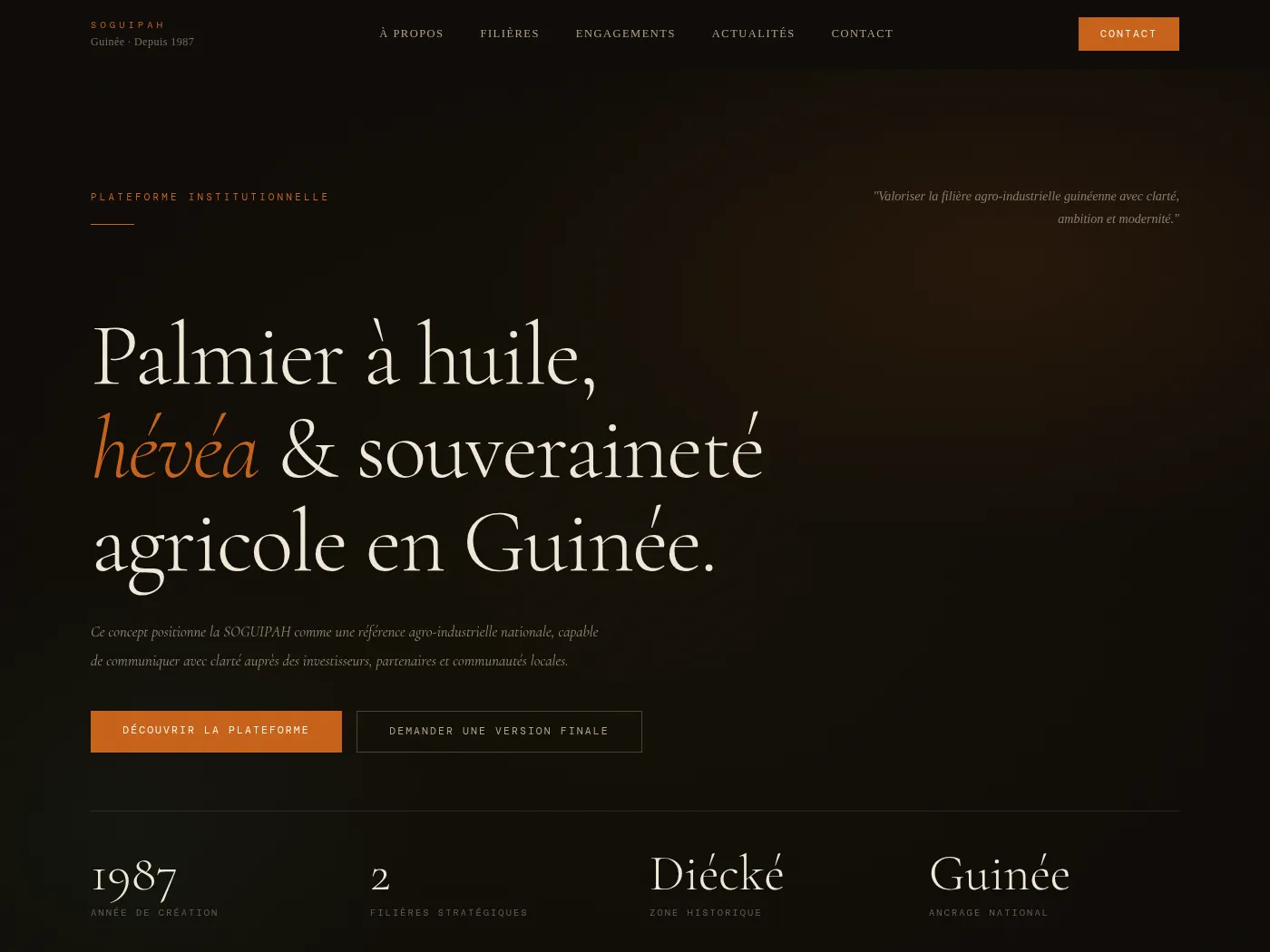 SOGUIPAH Institutional Platform