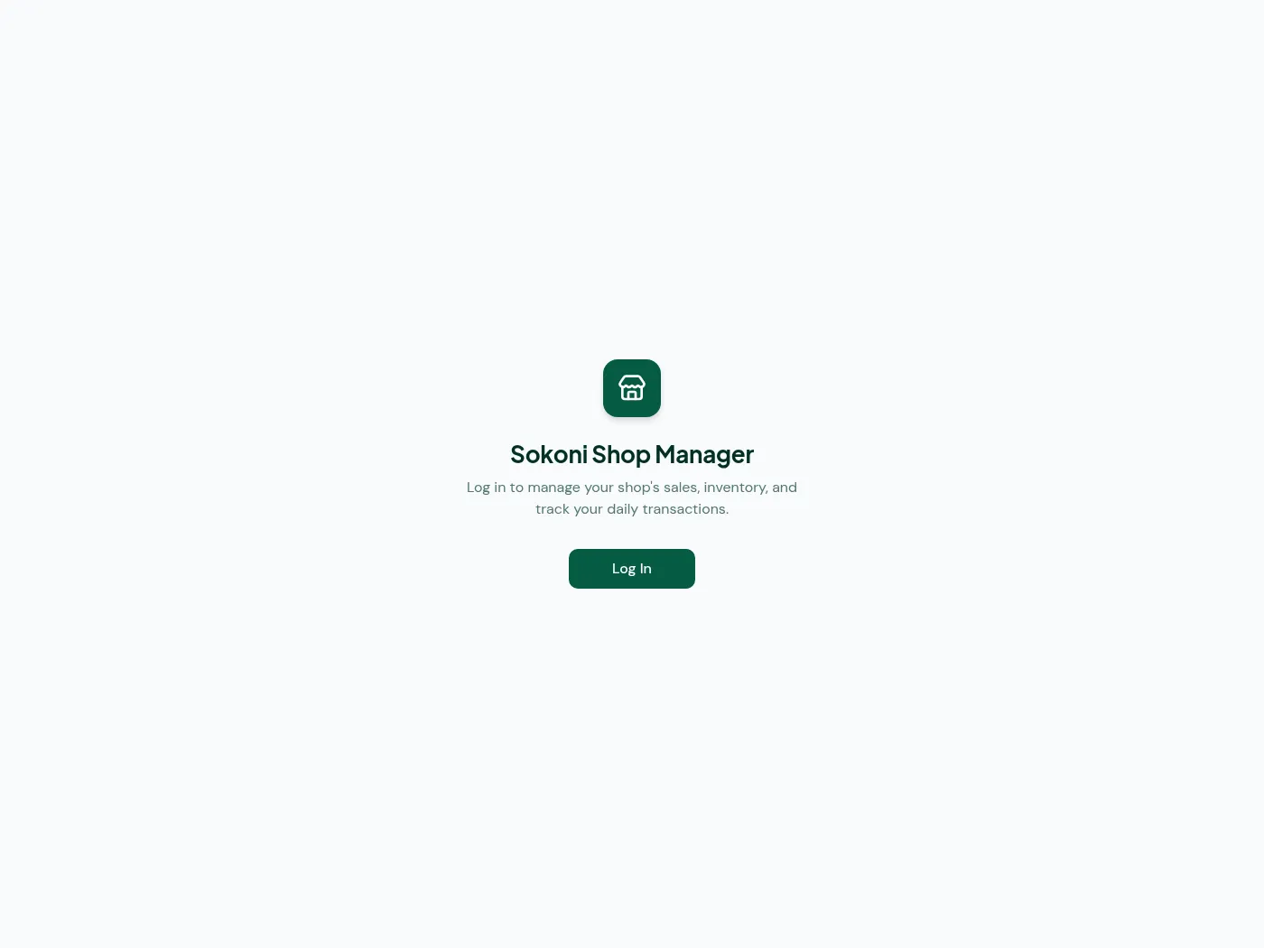Sokoni Shop Manager