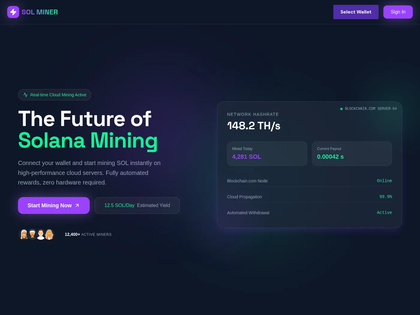 SOL Mining Portal
