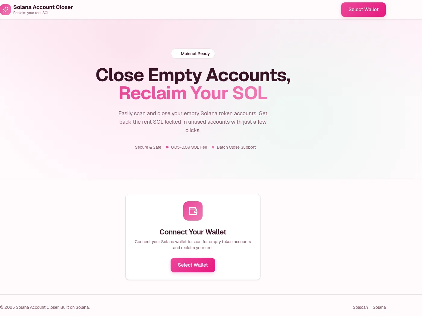 Solana Account Closer