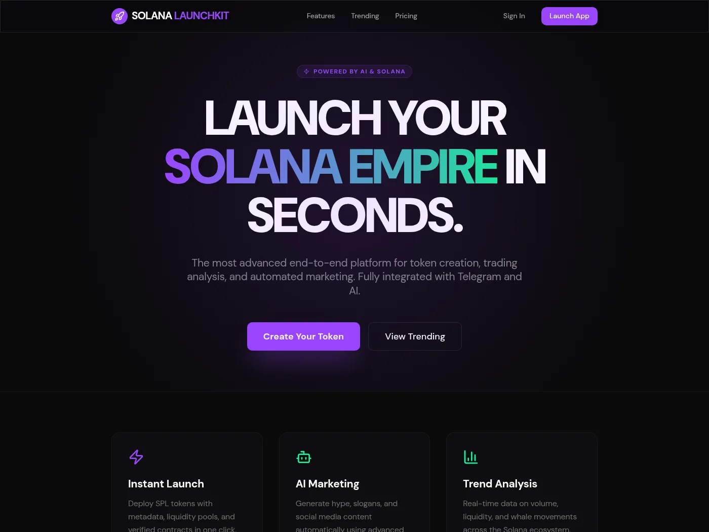 AI Solana LaunchKit Bot