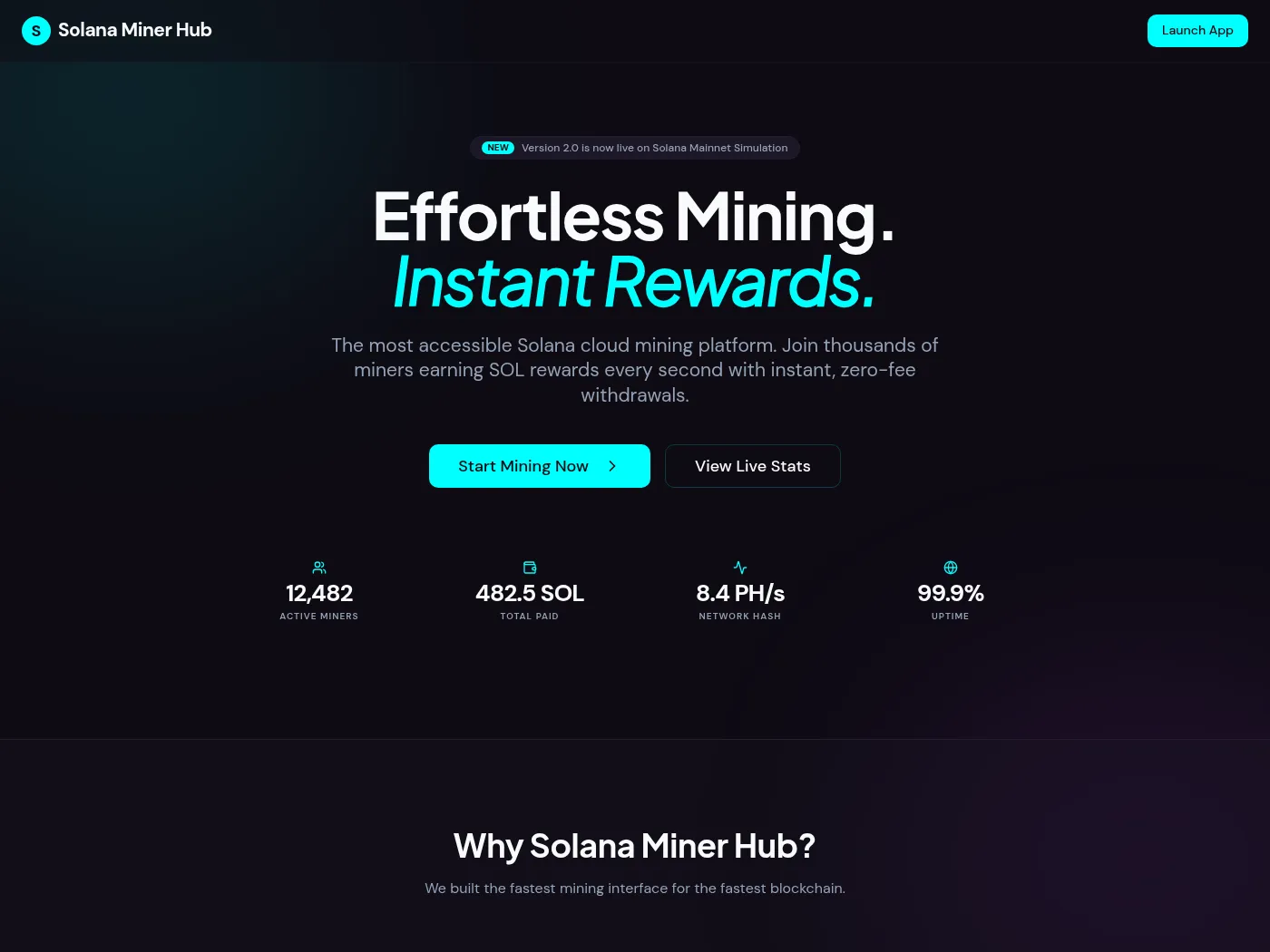 Solana Miner Hub