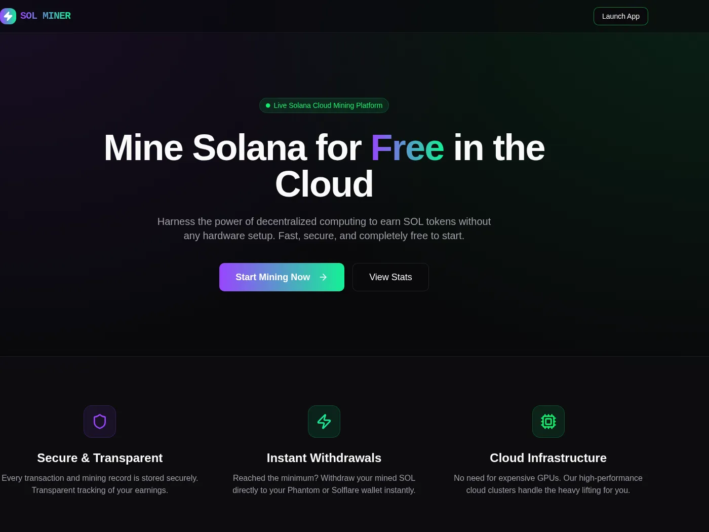 Solana Miner Hub