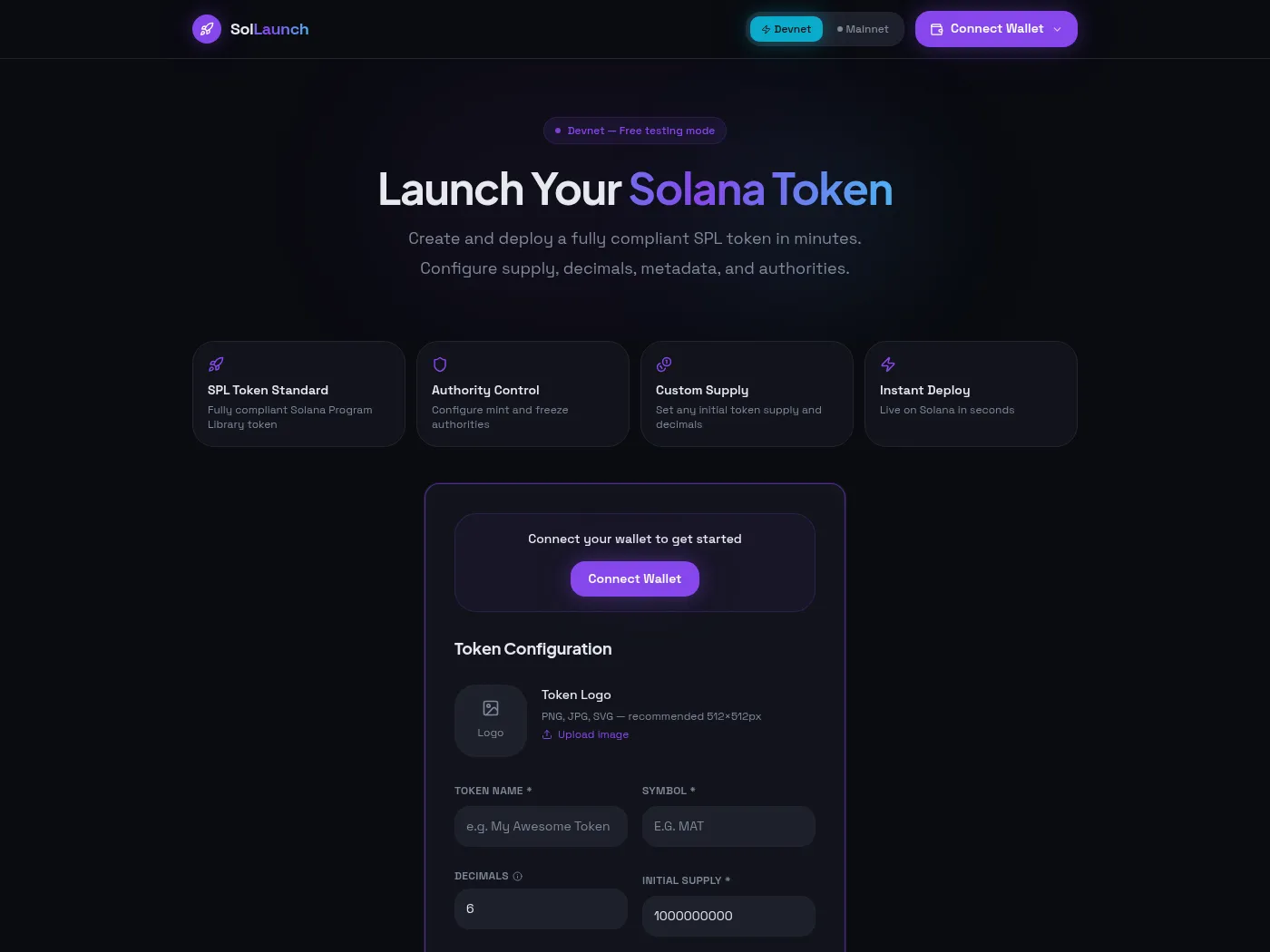 Solana Token Launcher