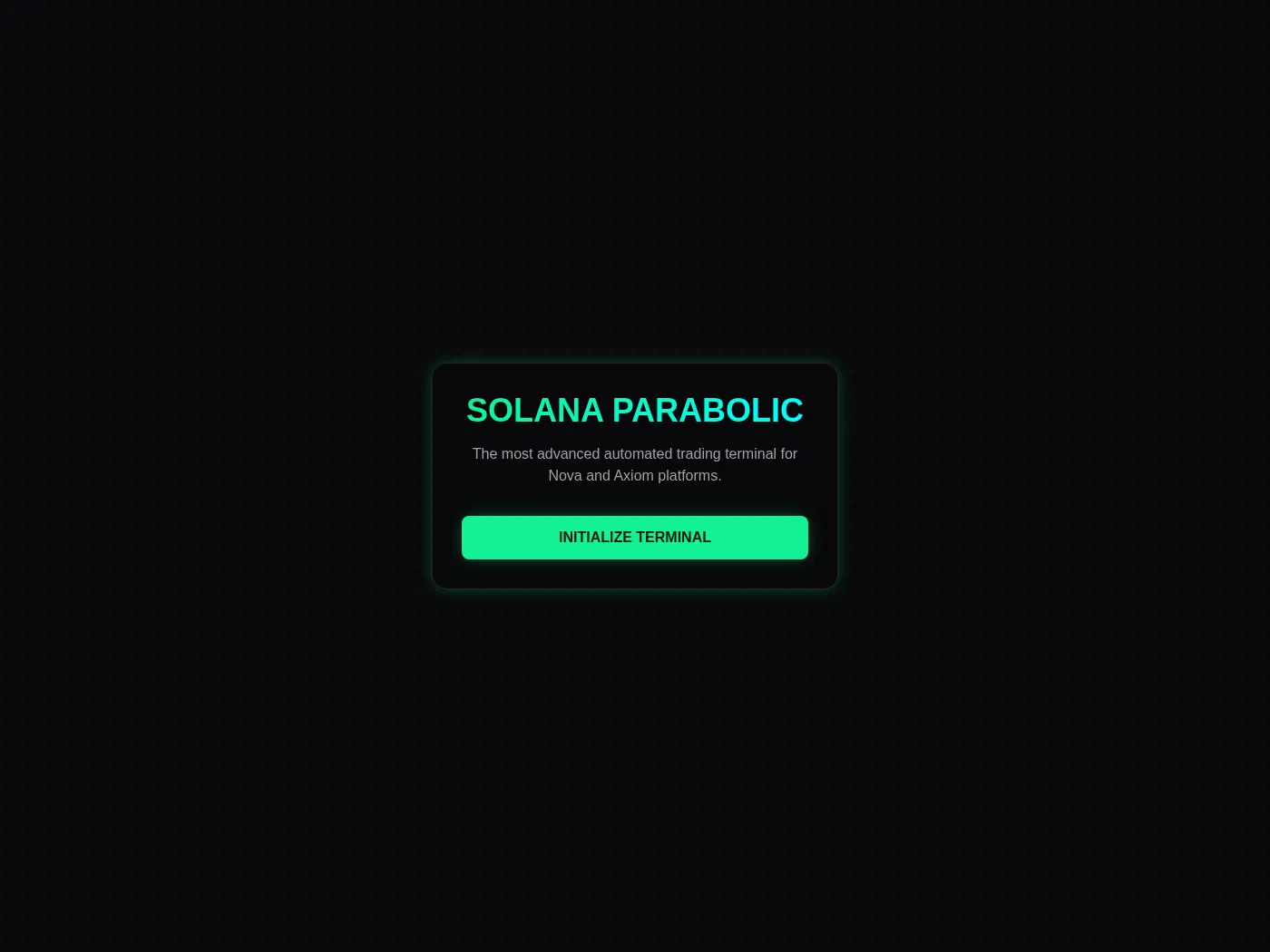 Solana Parabolic Bot
