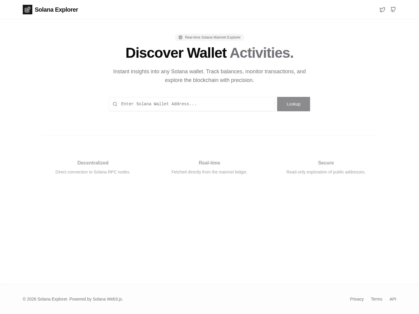 Solana Wallet Explorer