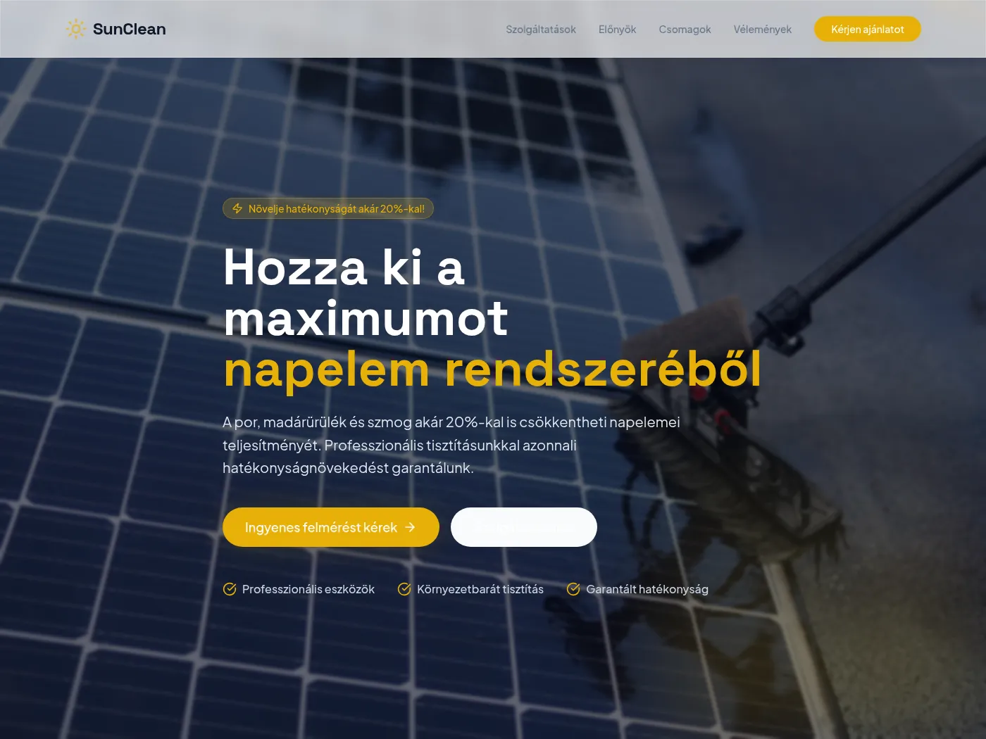 SunClean Landing Page