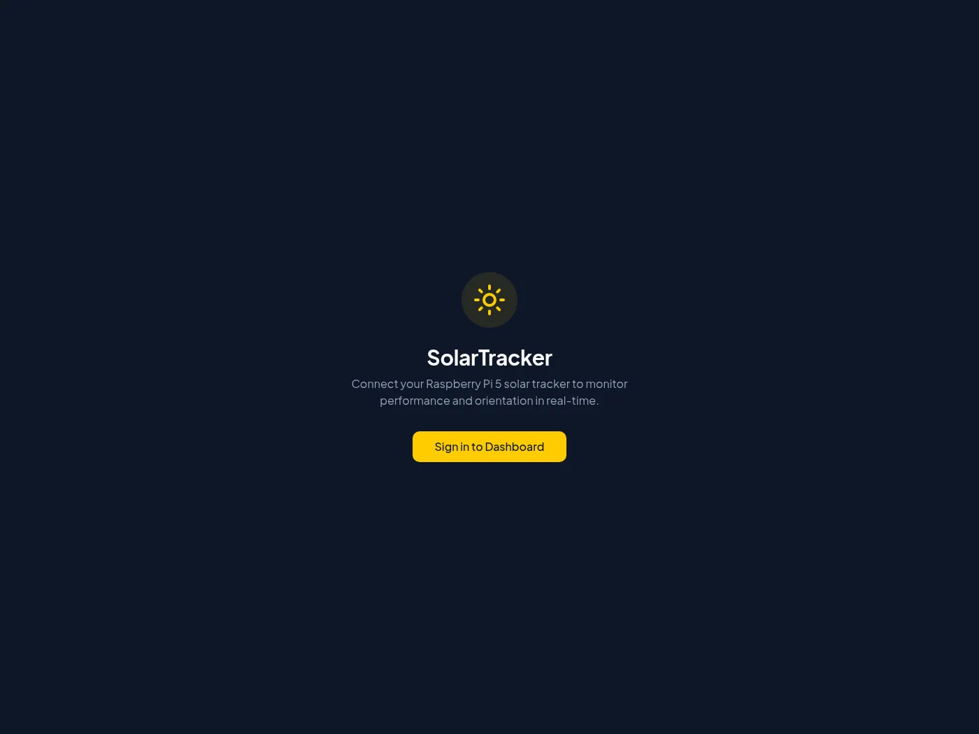 SolarTracker Dashboard