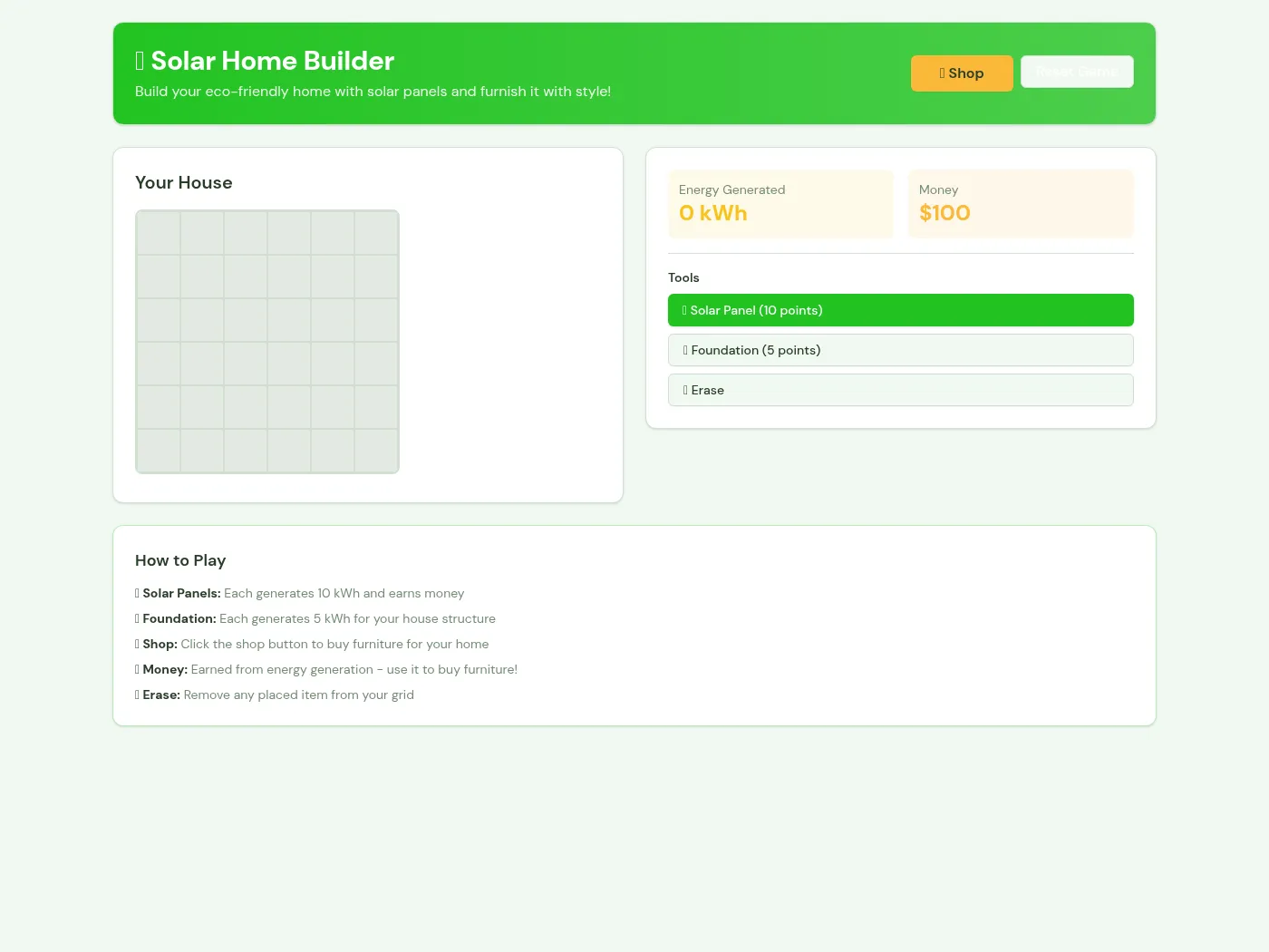 Solar Home Builder