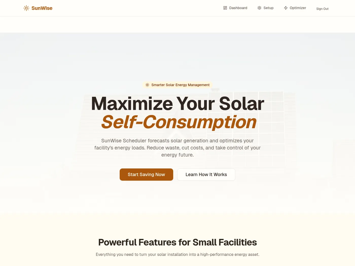 SunWise Scheduler