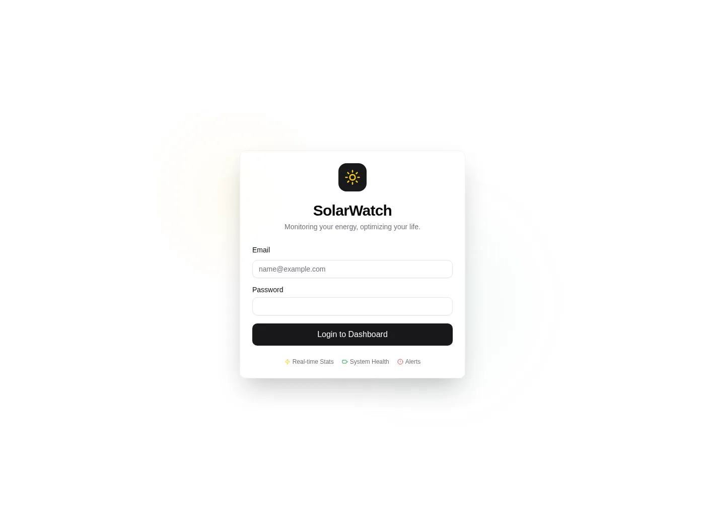 SolarWatch Dashboard
